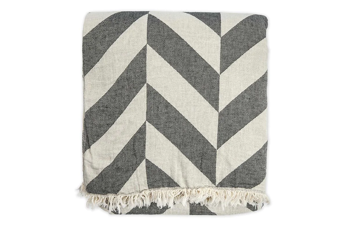 chevron fleece throw